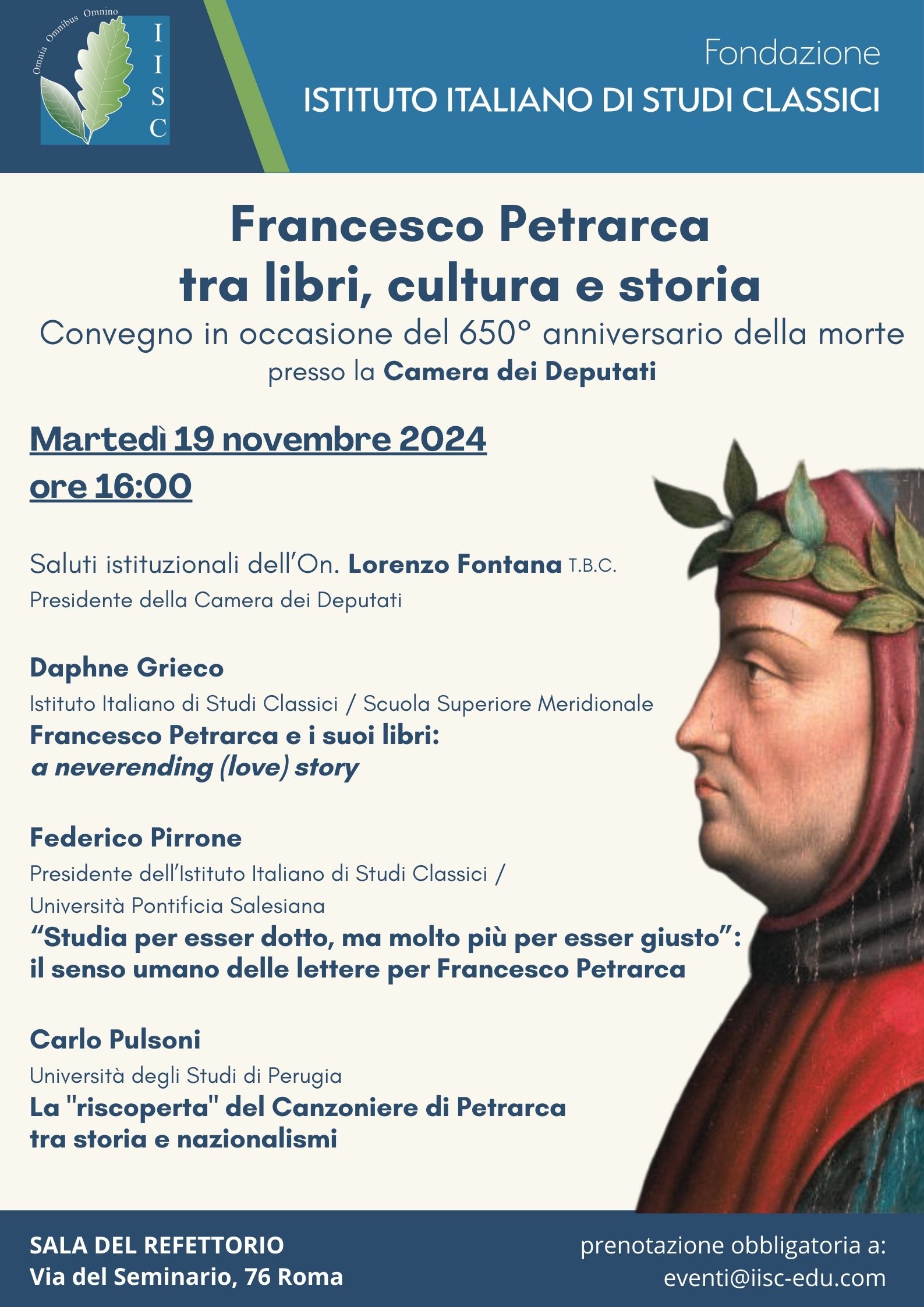 Francesco Petrarca: Between Books, Culture, and History – Conference on ...